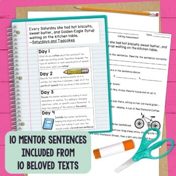 Mentor Sentences Unit: Daily Grammar Vol 1, First 10 Weeks (Grades 3-5 ...