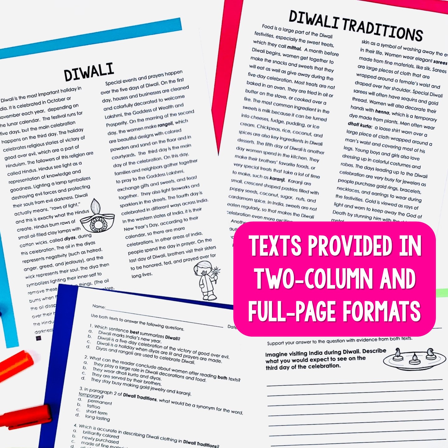 Paired Texts [Print & Digital]: World Celebrations Grades 4-6 - Ideas ...
