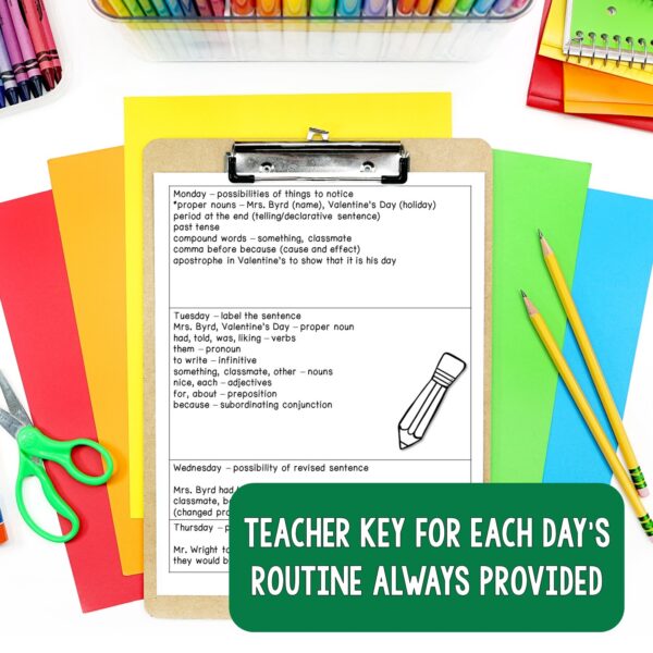 Mentor Sentences Unit: Daily Grammar Third 10 Weeks (Grade 2) - Ideas ...