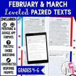 Paired Texts [Print & Digital]: February and March Leveled for Grades 4 ...