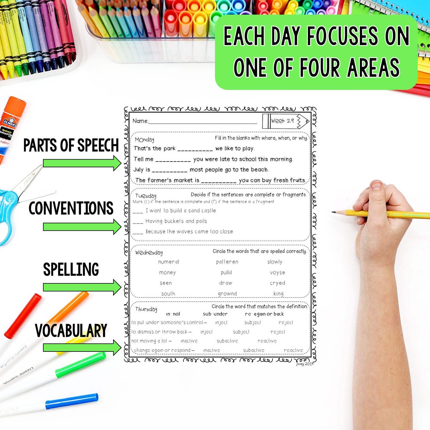 Grammar / Language Spiral Review 4th Quarter Weeks 28-36 (4th Grade ...