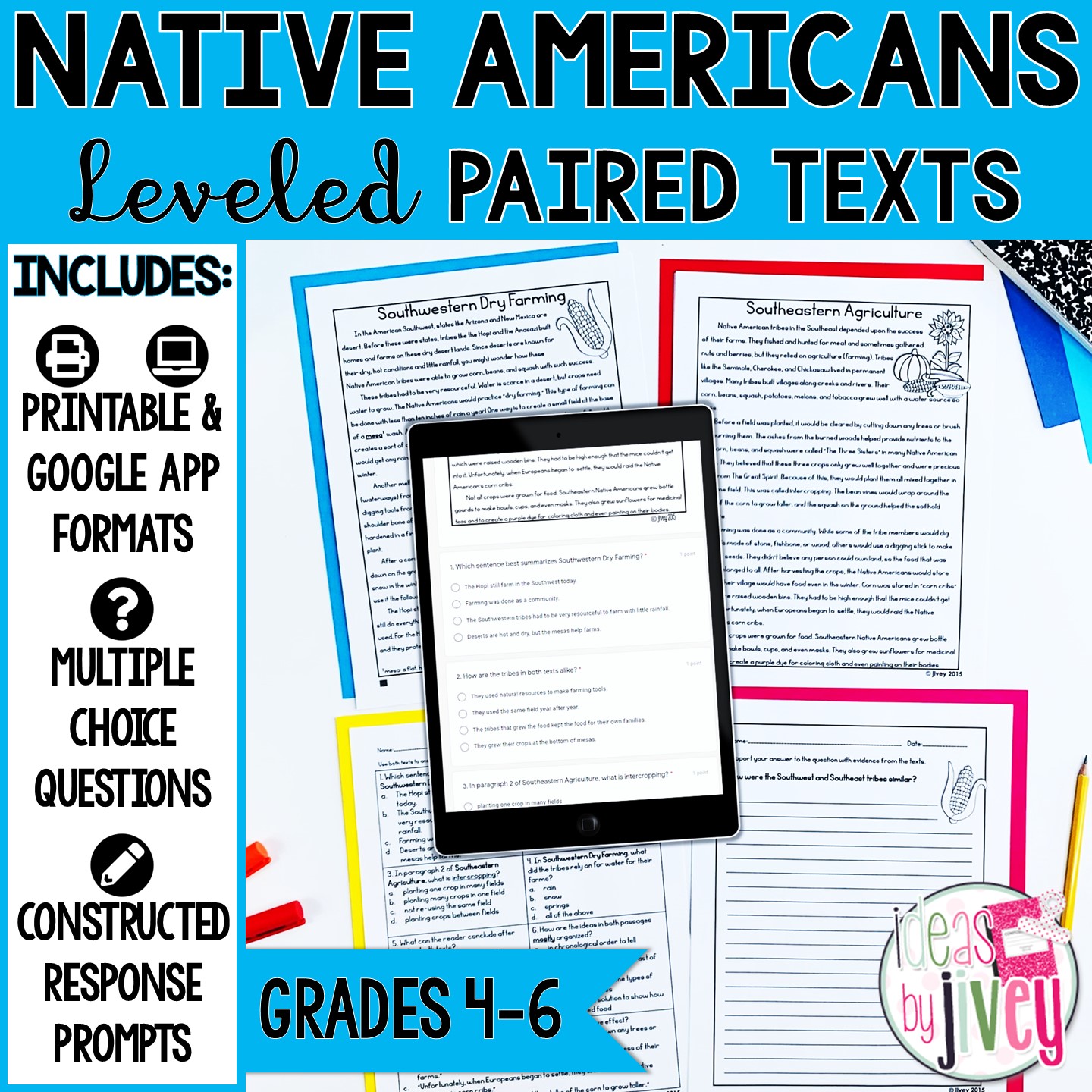 Paired Texts [Print & Digital]: Native Americans Grades 4-6 - Ideas by ...