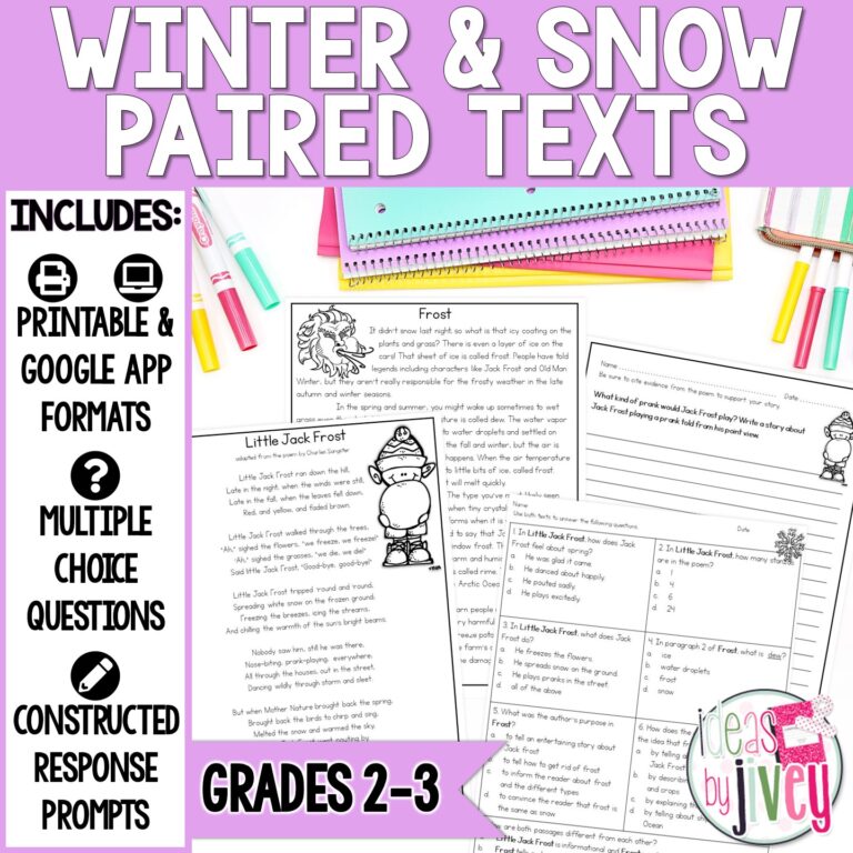 Paired Texts [Print & Digital]: Winter and Snow Grades 2-3 - Ideas by Jivey