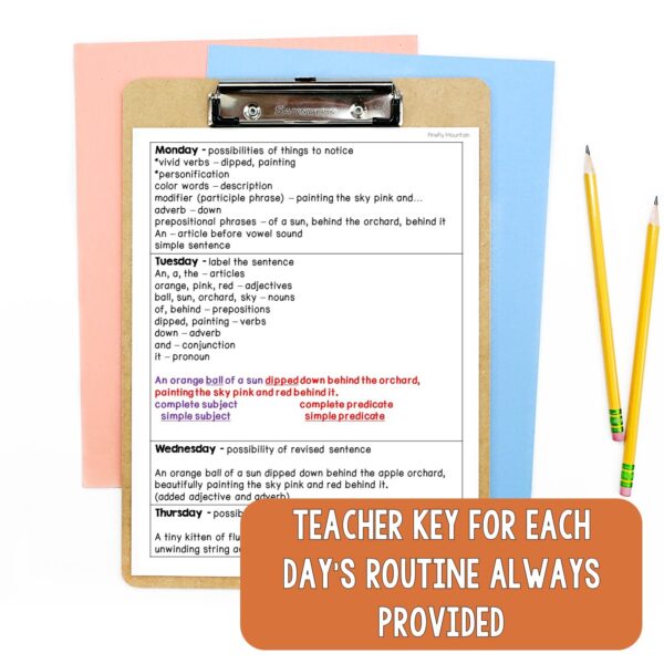 Daily Grammar Mentor Sentence Units (VOLUME 2) Bundle (Grades 3-5): 40 ...