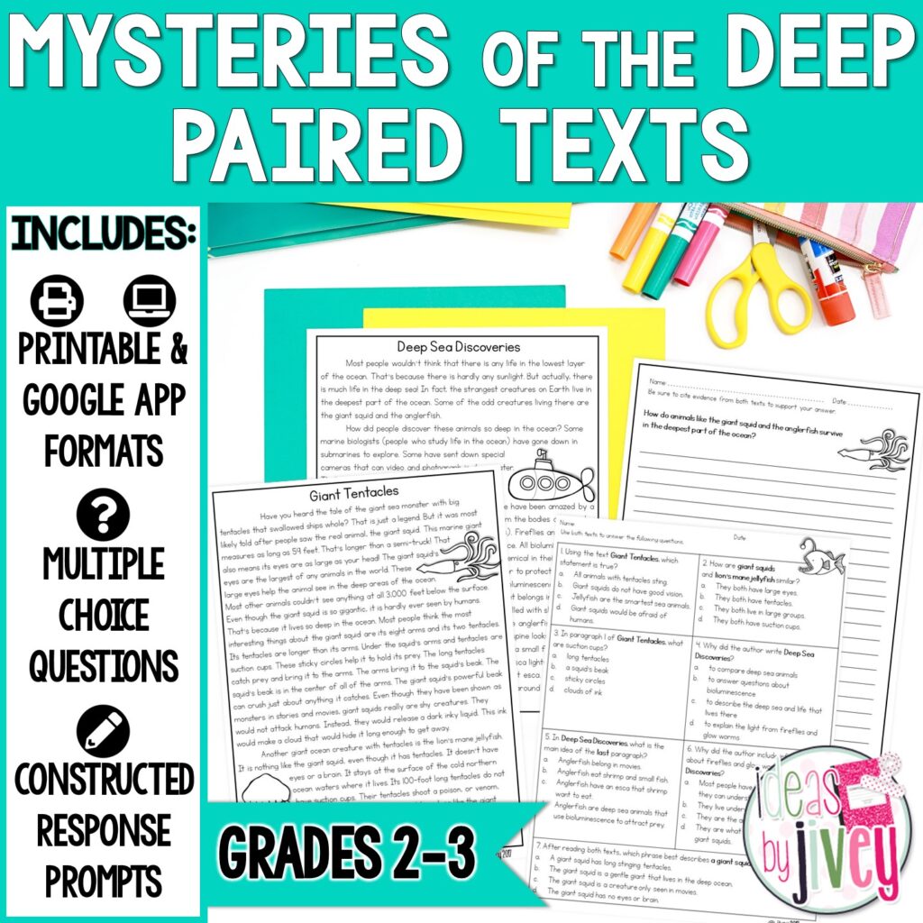 Paired Texts [Print & Digital]: Mysteries of the Deep Gr 2-3 - Ideas by ...