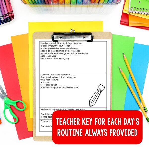 Mentor Sentences Unit: Daily Grammar First 10 Weeks (Grade 2) - Ideas ...