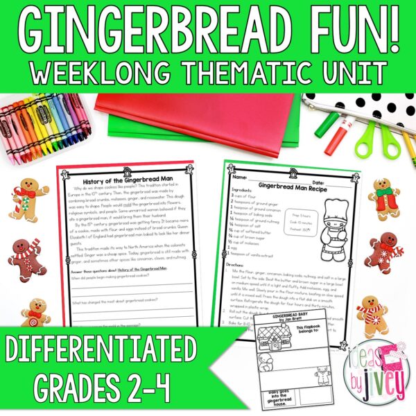 Gingerbread Week Holiday Thematic Math, Reading, Social Studies ...