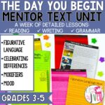 The Day You Begin Mentor Text Unit for Grades 3-5 - Ideas by Jivey
