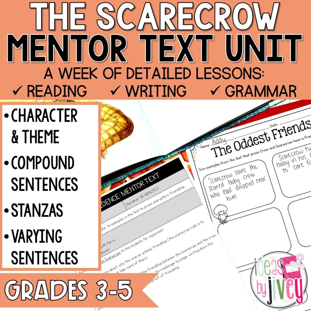 The Scarecrow Mentor Text Unit for Grades 3-5 - Ideas by Jivey