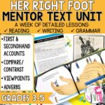 Her Right Foot & Immigrants Mentor Text Unit for Grades 3-5 - Ideas by ...