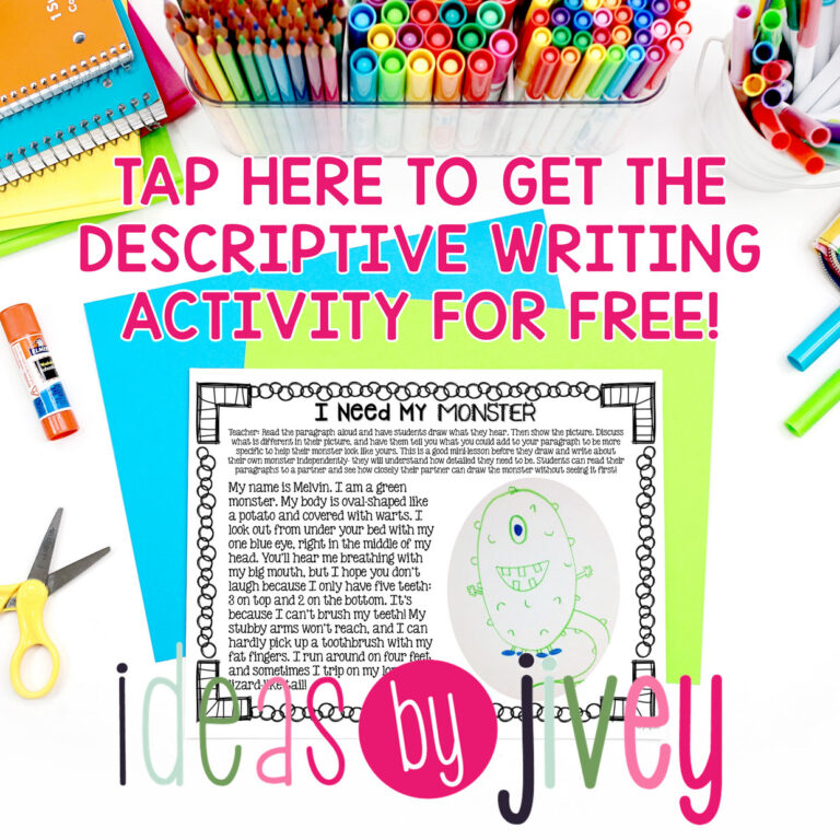 How to Model Descriptive Writing With a Mentor Text - Ideas by Jivey