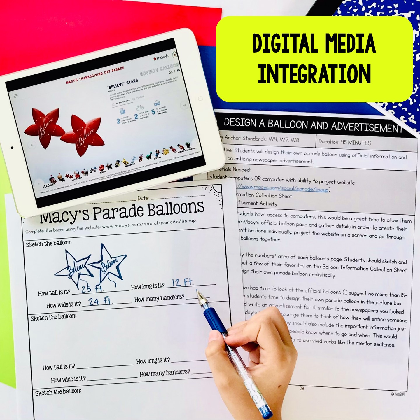 Balloons Over Broadway Mentor Text Unit for Grades 3-5 - Ideas by Jivey