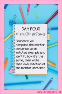 Mentor Sentences Routine: Break It Down (Time to Imitate) - Ideas by Jivey