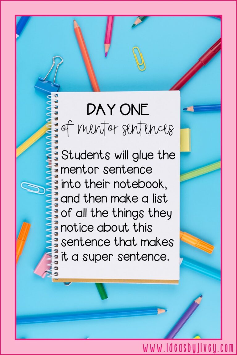 Mentor Sentences Routine: Break It Down (Time to Notice) - Ideas by Jivey