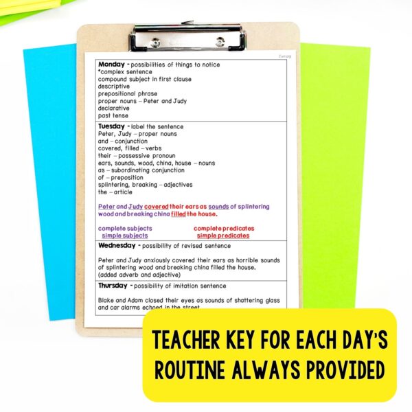 Daily Grammar Mentor Sentence Units (VOLUME 3) Bundle (Grades 3-5): 40 ...