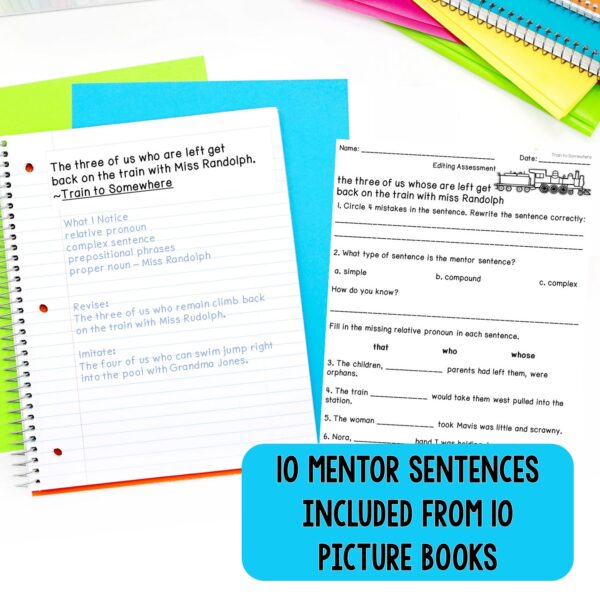Mentor Sentences Unit: Daily Grammar Vol 3, Fourth 10 Weeks (Grades 3-5 ...
