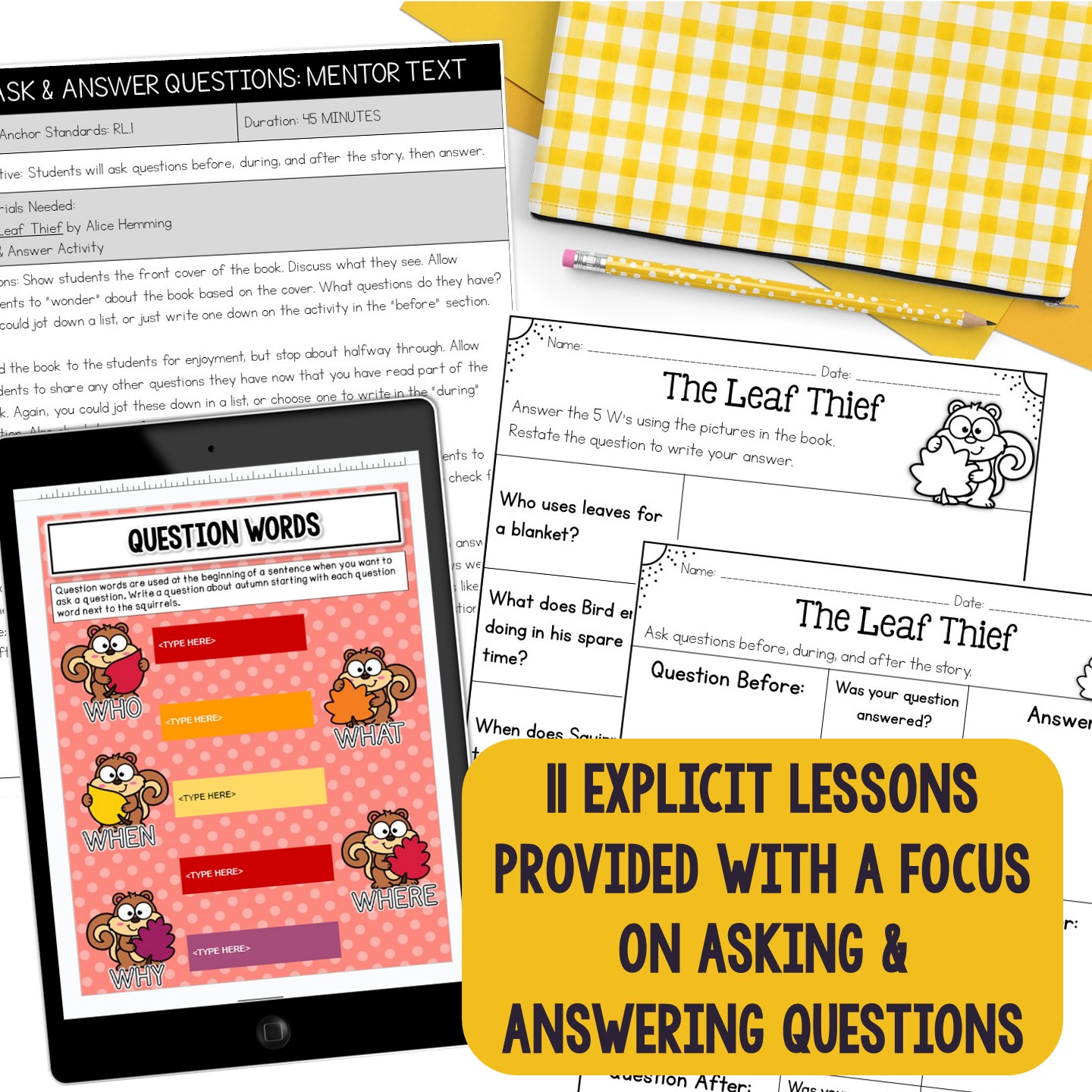 The Leaf Thief Mentor Text Unit for Grades 1-2 - Ideas by Jivey
