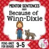 Because of Winn-Dixie Mentor Sentences & Interactive Activities Mini ...