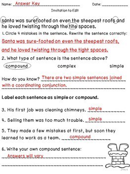 Bonus Mentor Sentence Lesson: How Santa Got His Job - Ideas by Jivey