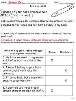 Bonus Mentor Sentence Lesson: The Day the Crayons Came Home - Ideas by ...