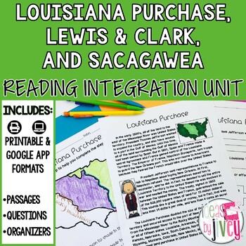 Louisiana Purchase, Lewis and Clark, & Sacagawea- Reading Integration ...