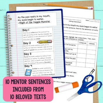 Mentor Sentences Unit: Daily Grammar Vol 3, Fourth 10 Weeks (Grades 3-5 ...