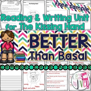NO PREP- Reading & Writing Units {ONE FREE UNIT- The Kissing Hand ...