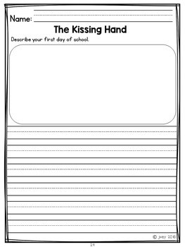 NO PREP- Reading & Writing Units {ONE FREE UNIT- The Kissing Hand ...