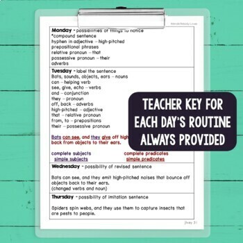 NONFICTION Mentor Sentences: Daily Grammar Vol 2, Fourth 10 Weeks ...