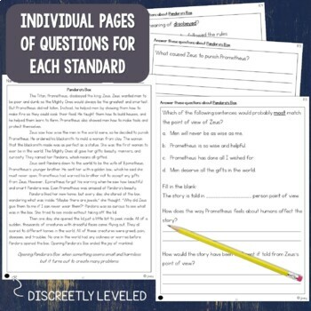 R.4, R.5, R.6 Fiction Craft Standards-Based Reading Assessments (SET 1 ...