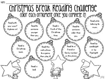 Reading Challenge for Winter Break and Christmas Break {Freebie ...