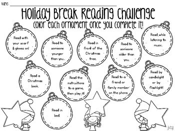 Reading Challenge for Winter Break and Christmas Break {Freebie ...