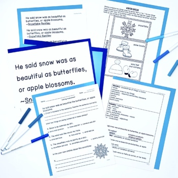 Snowflake Bentley - Mentor Text and Mentor Sentence Lessons for grades ...