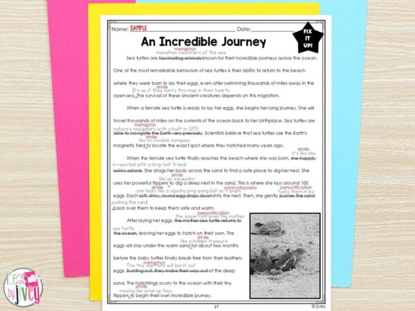 Weaving Mentor Sentences Into Writing: Figurative Language - Ideas by Jivey
