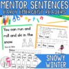 Snow & Winter Mentor Sentences Daily Grammar Practice for Early ...