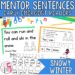 Snow & Winter Mentor Sentences Daily Grammar Practice for Early ...
