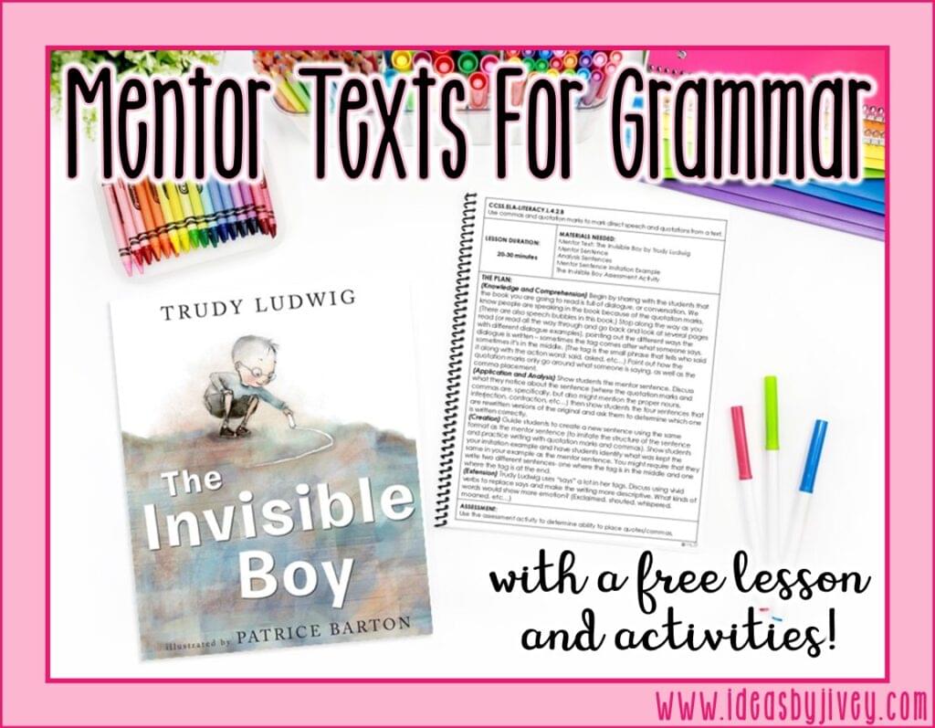 Mentor Sentences for 3-5 - Ideas by Jivey